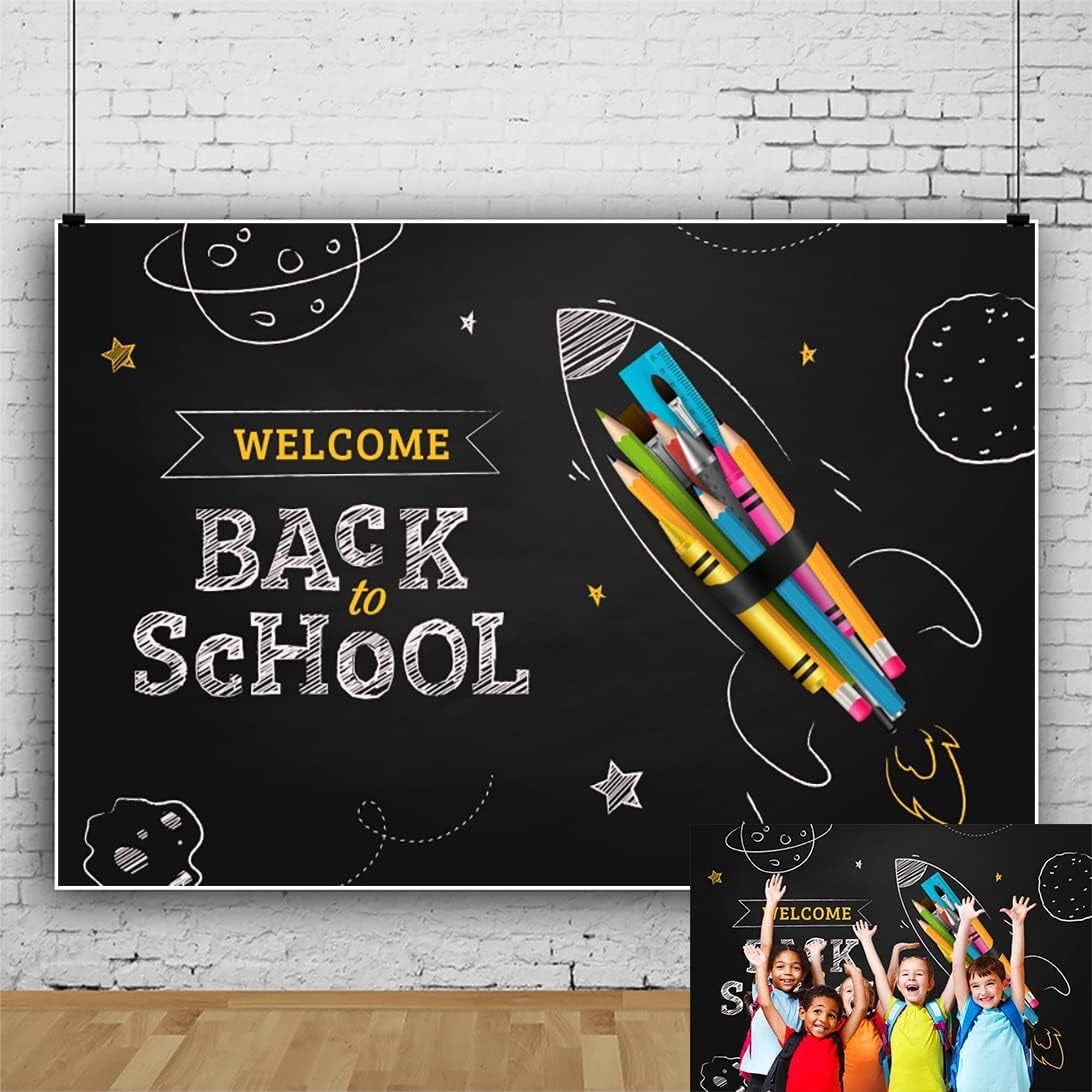 Welcome Back to School Backdrop Teachers Students Online Teaching ...