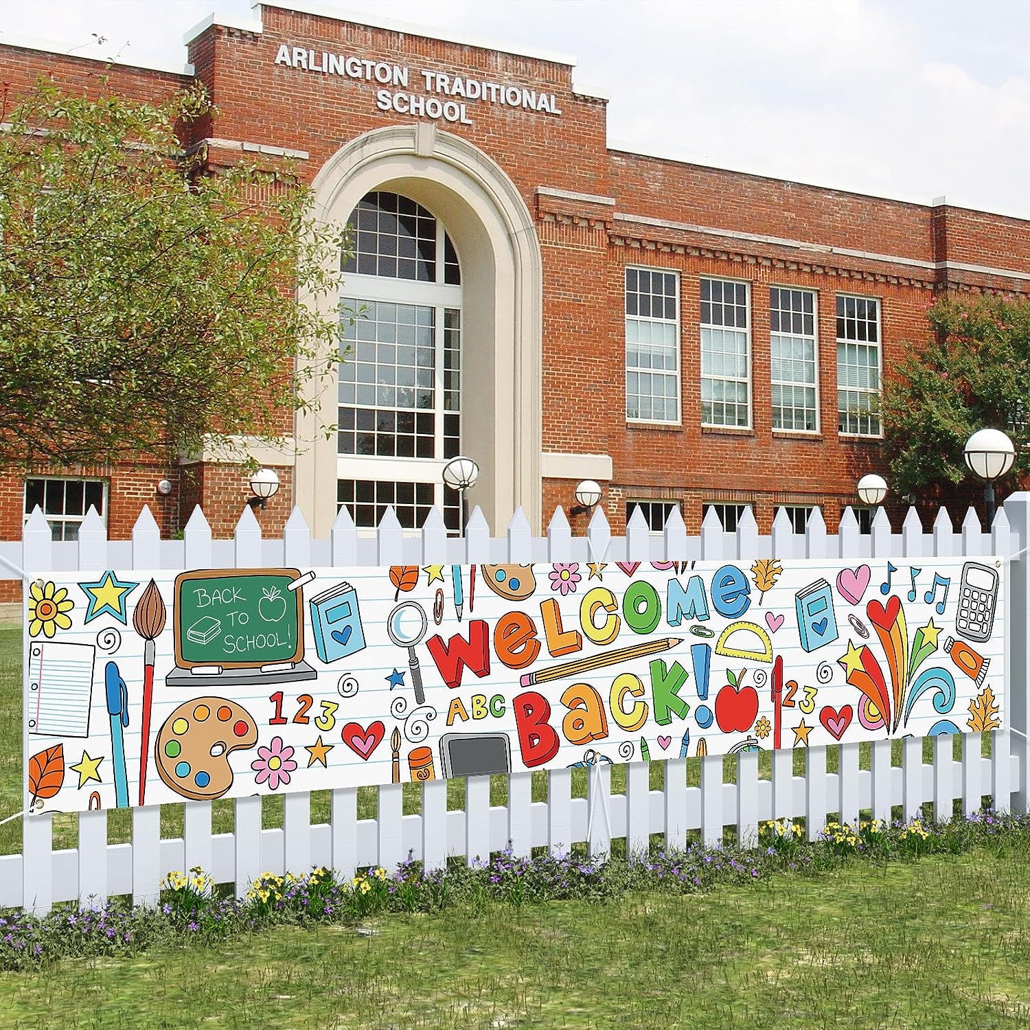 Welcome Back to School Banner 11.8x47.2 inch Classroom Decor Letters ...