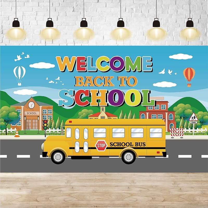 Welcome Back to School Banner Decorations for Classroom, School Bus ...