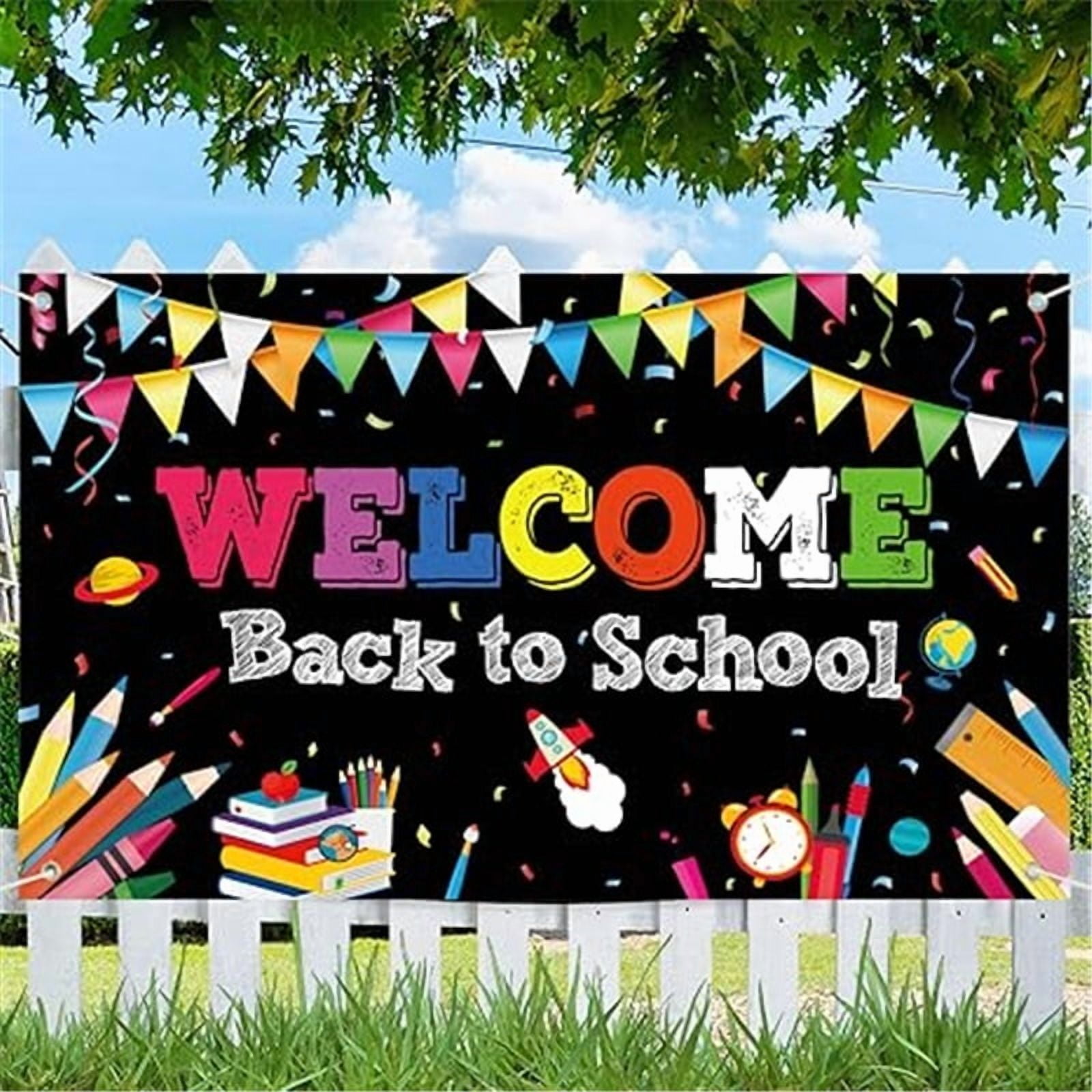 Welcome Back to School Banner Extra Large First Day of School Hanging ...