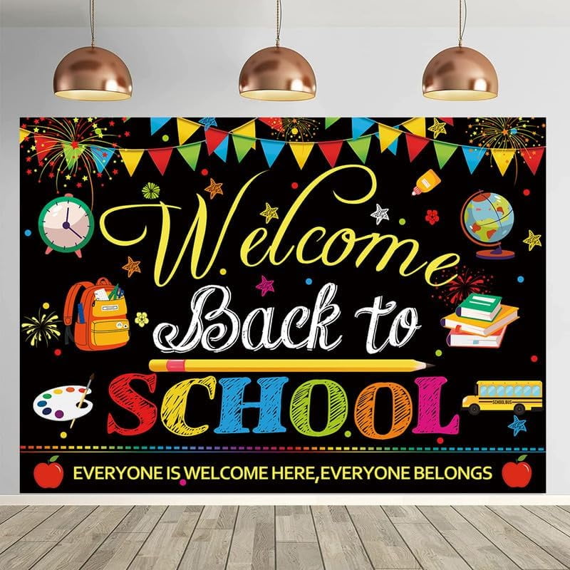 Welcome Back to School Beautiful Backdrop First Day of School Welcome ...