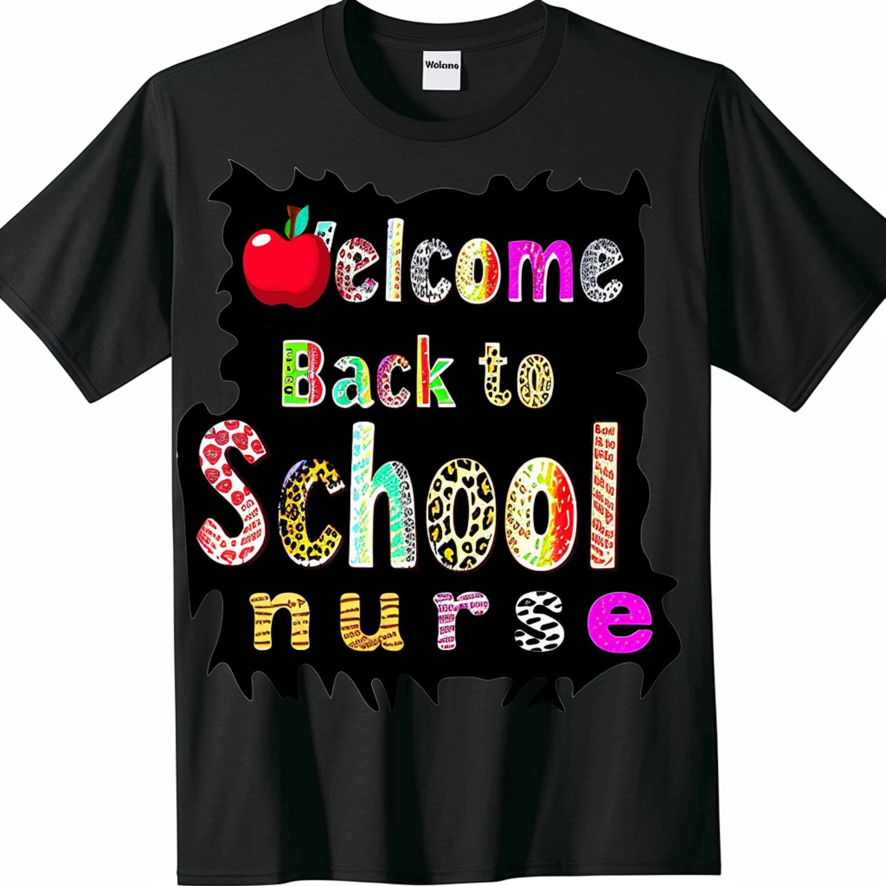 Welcome Back to School Black T Shirt with Colorful Letters Symbols ...