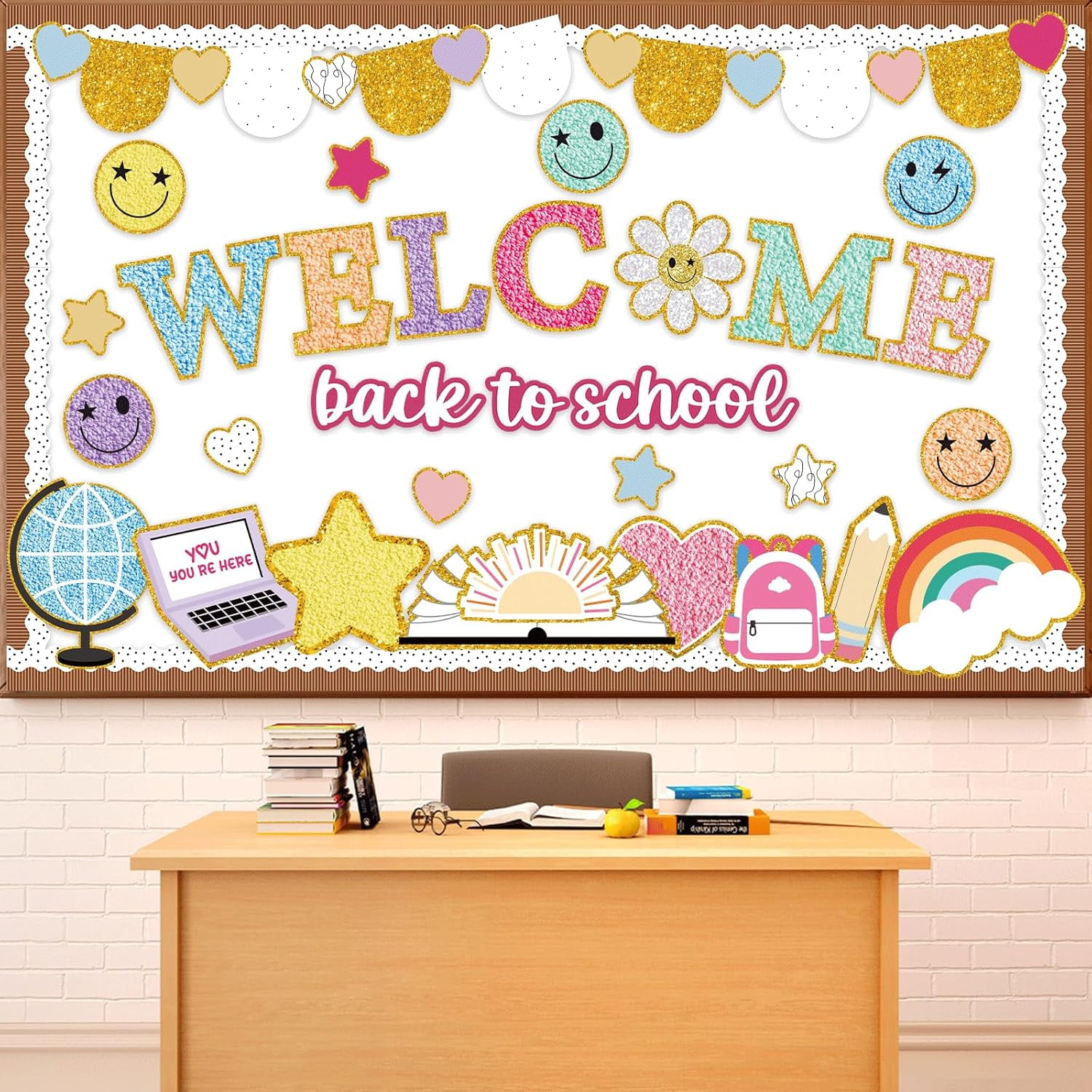 Welcome Back to School Bulletin Board Set Boho Groovy Classroom ...