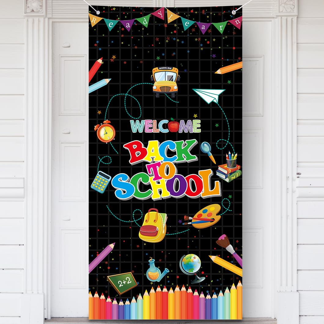 Welcome Back to School Decorations Classroom Door Cover Banner Large ...