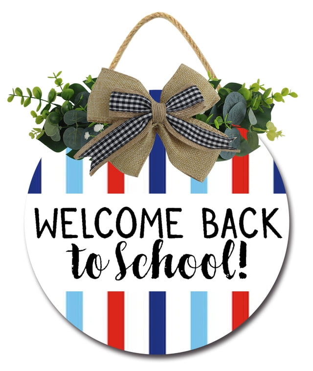 Welcome Back to School Door Sign Classroom Door Hanger Back to School ...