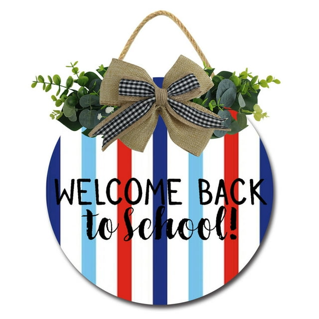 Welcome Back to School Door Sign Classroom Door Hanger Back to School ...