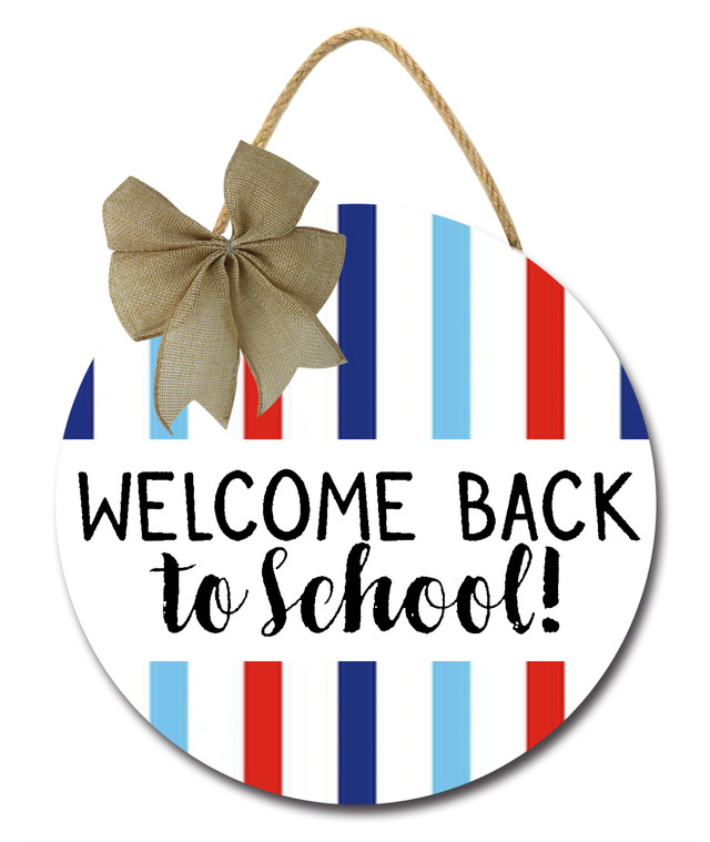 Welcome Back to School Door Sign Classroom Door Hanger Back to School ...