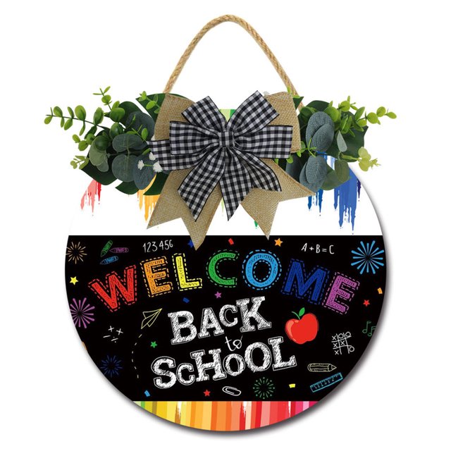 Welcome Back to School Door Sign Classroom Door Hanger Back to School ...