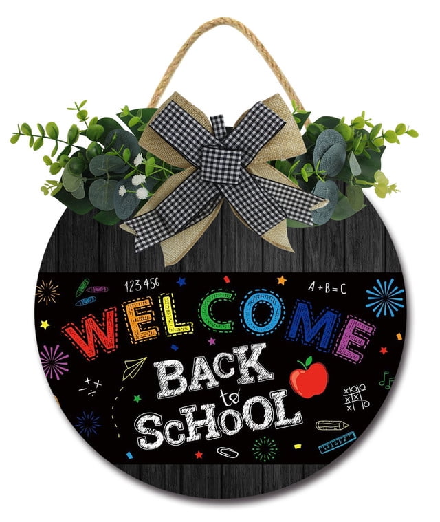 Welcome Back to School Door Sign Classroom Door Hanger Back to School ...