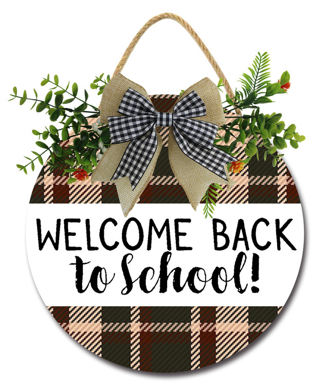Welcome Back to School Door Sign Classroom Door Hanger Back to School ...