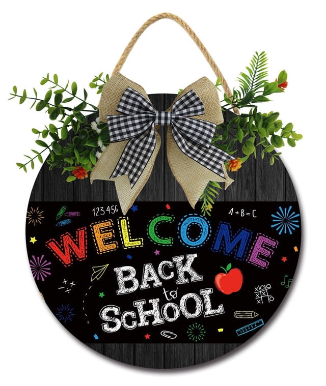 Welcome Back to School Door Sign Classroom Door Hanger Back to School ...
