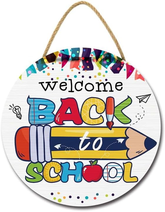 Welcome Back to School Door Sign Decorations for Classroom Classroom ...