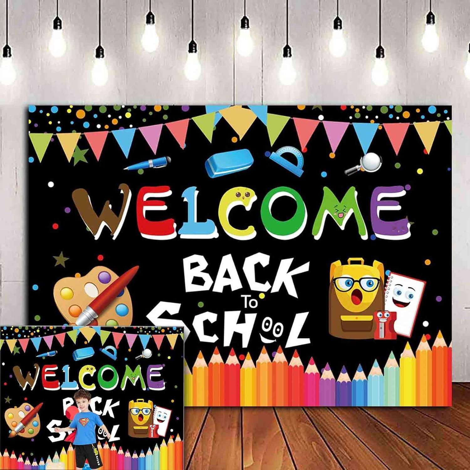 Welcome Back School First Day of School Photography Backdrops Back to ...