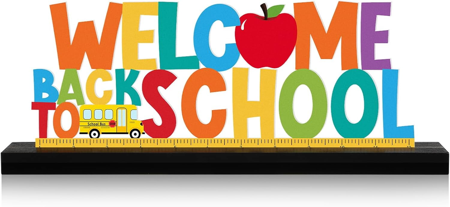 Welcome Back to School Metal Sign First Day of School Table Decor Metal ...