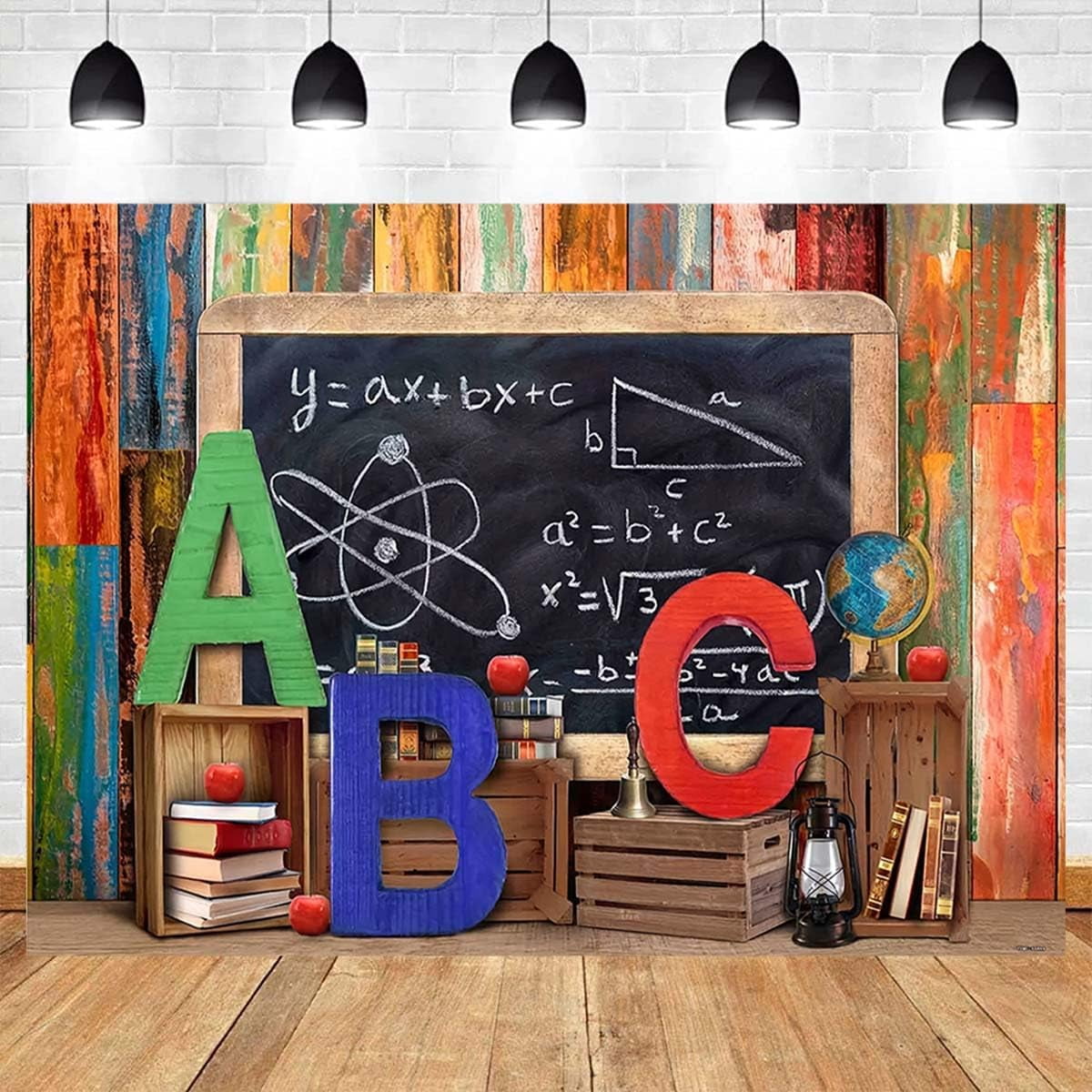 Welcome Back to School Photography Beautiful Backdrop Black Chalkboard ...