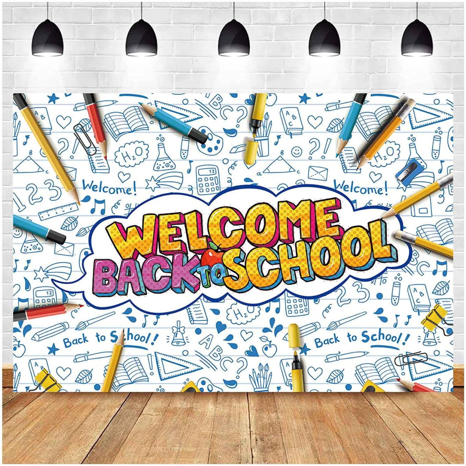 Welcome Back to School Theme Photography Backdrops Kids Kindergarten ...