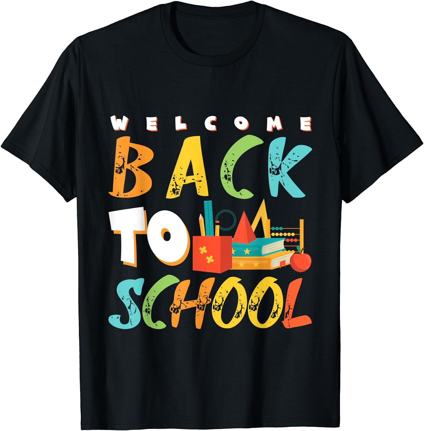 Welcome Back School With Supplies Teachers & Students T-Shirt - Walmart.com