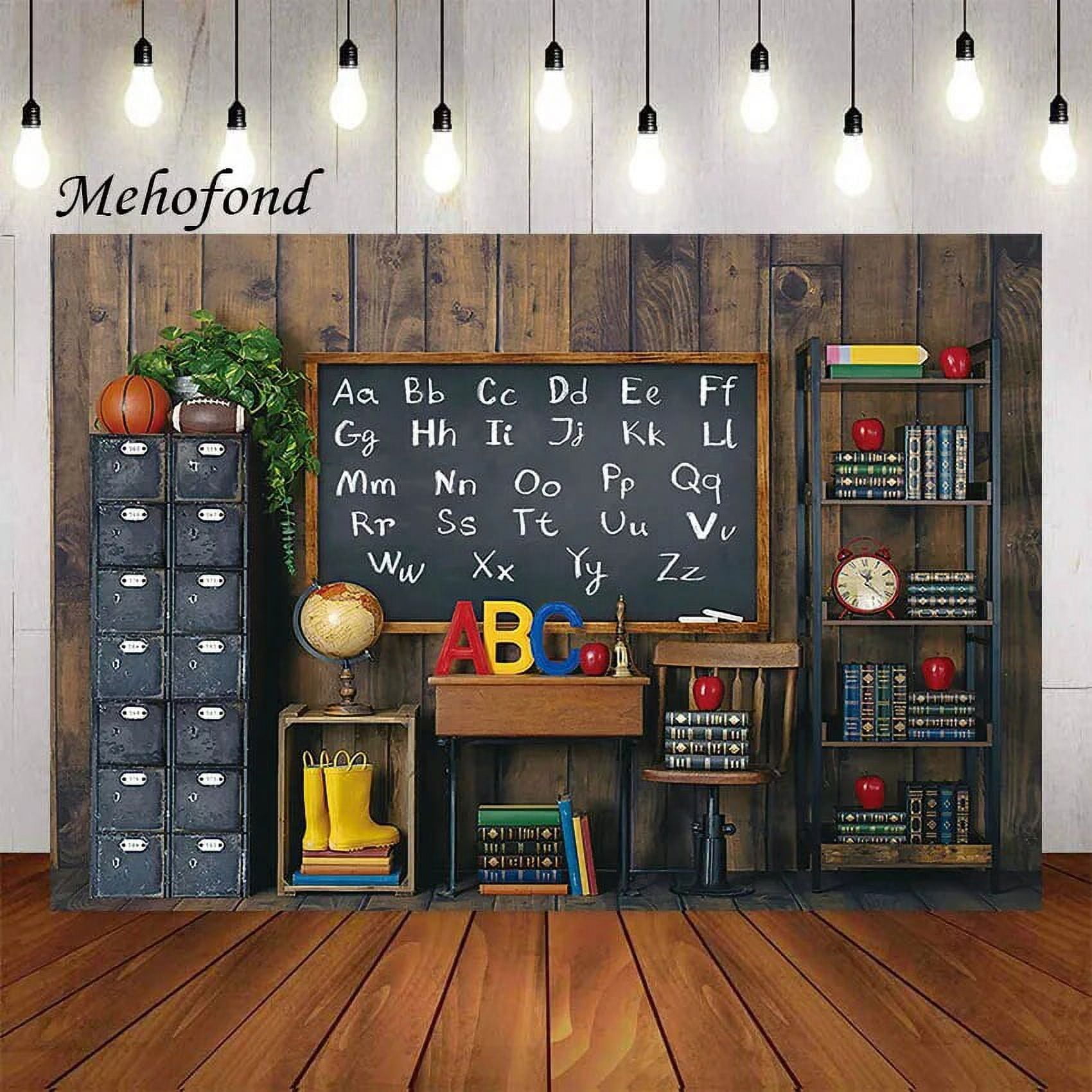 Welcome Back To School ABC Chalkboard Kids Birthday Party Portrait r ...