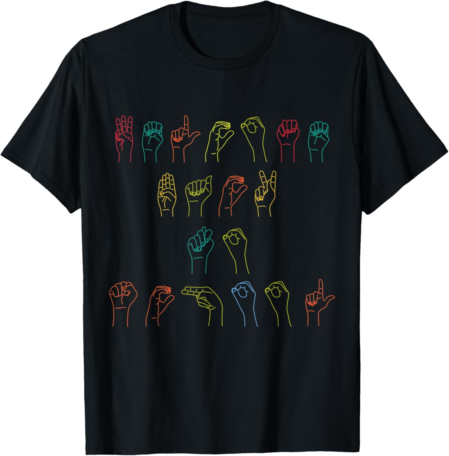 Welcome Back To School ASL Sign language Alphabet Gift idea T-Shirt ...