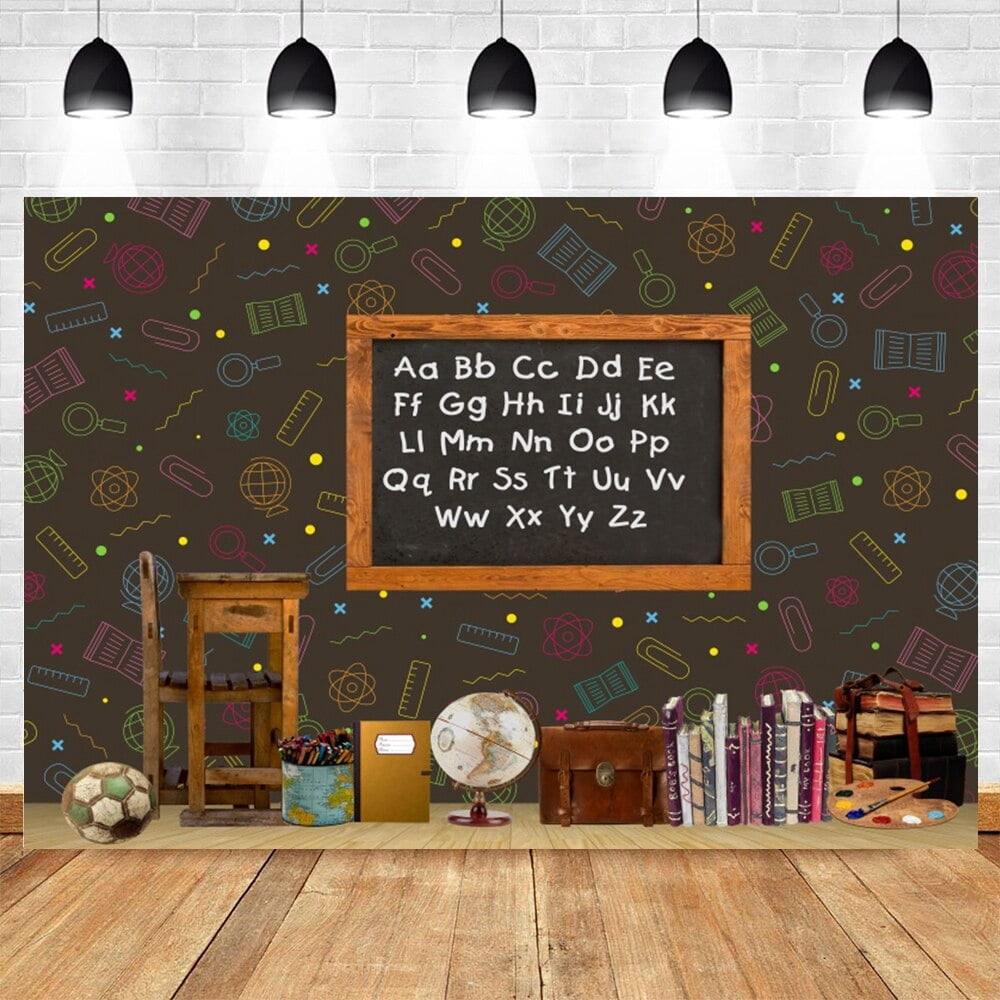 Welcome Back To School Backdrop for Photography Blackboard Pencil Chalk ...