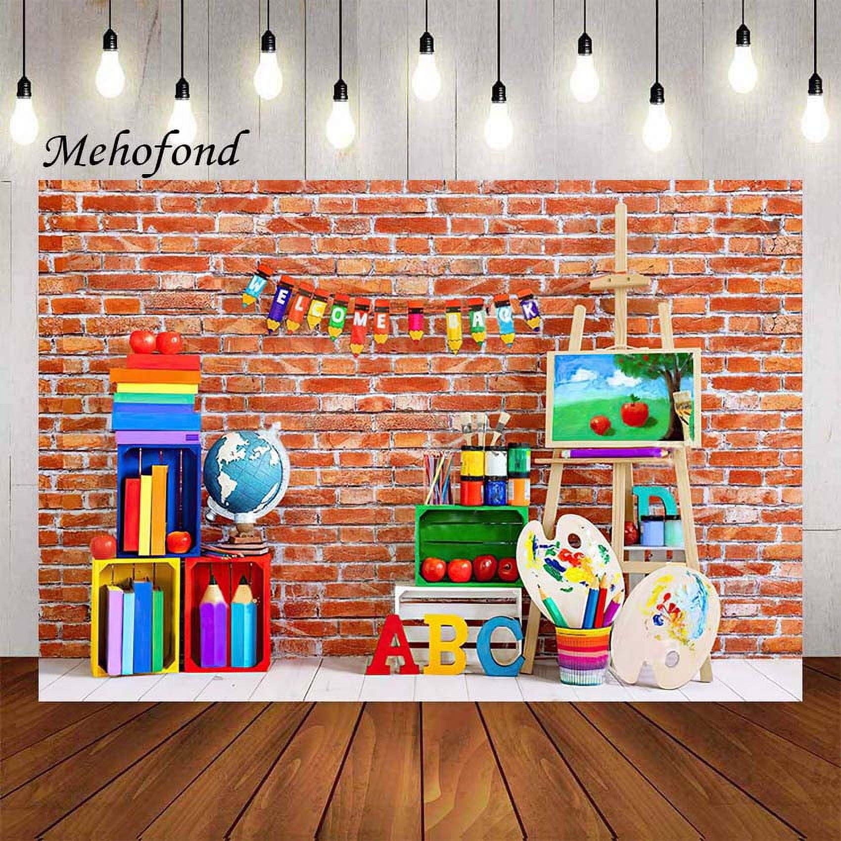 Welcome Back To School Brick Wall ABC Kids Birthday Party Portrait r ...