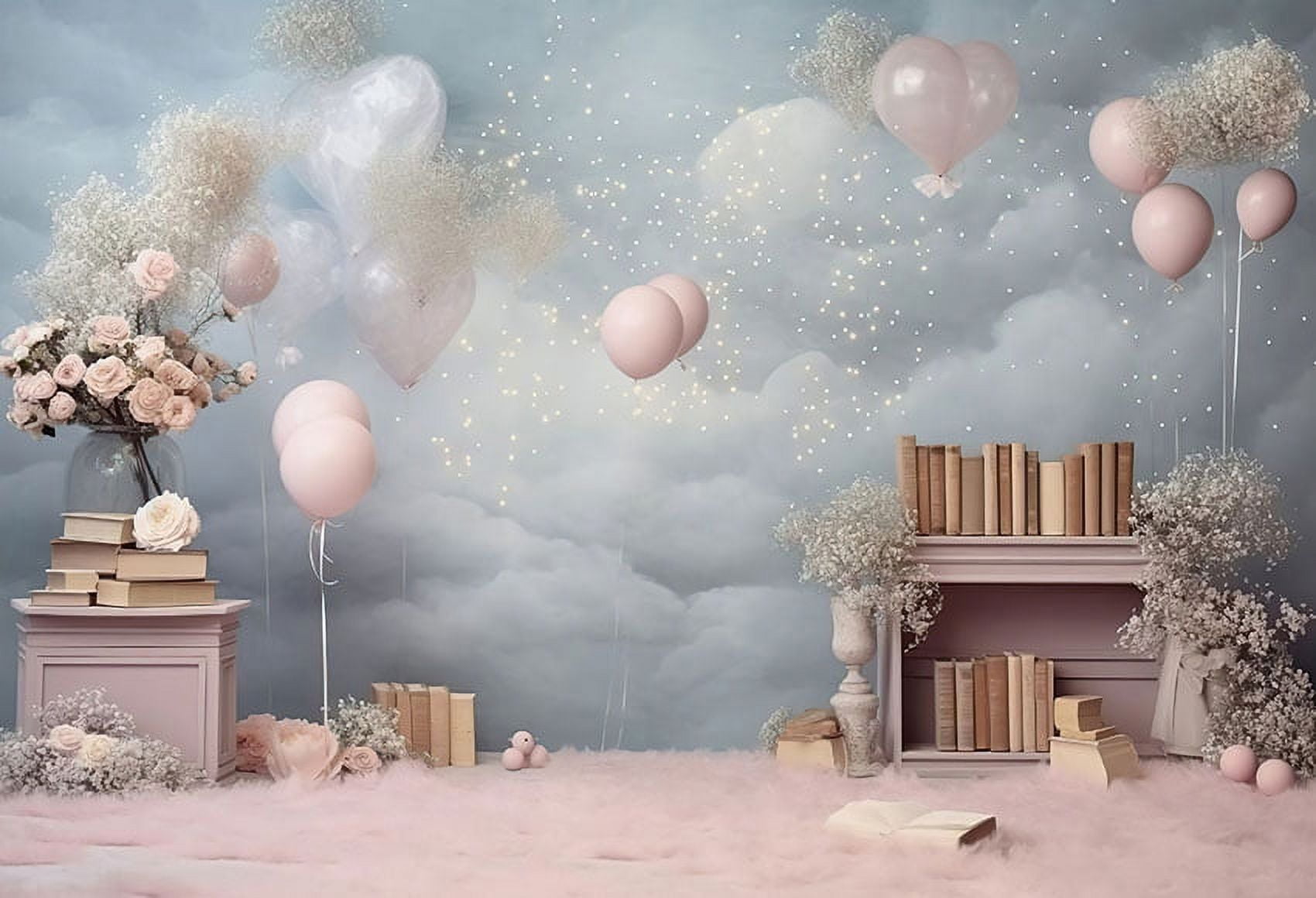 Welcome Back To School Classroom Clouds Kids Birthday Party Portrait r ...