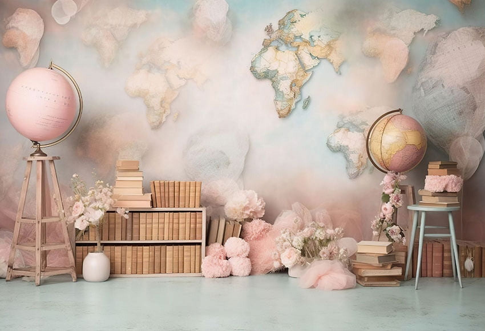 Welcome Back To School Classroom Clouds Kids Birthday Party Portrait r ...