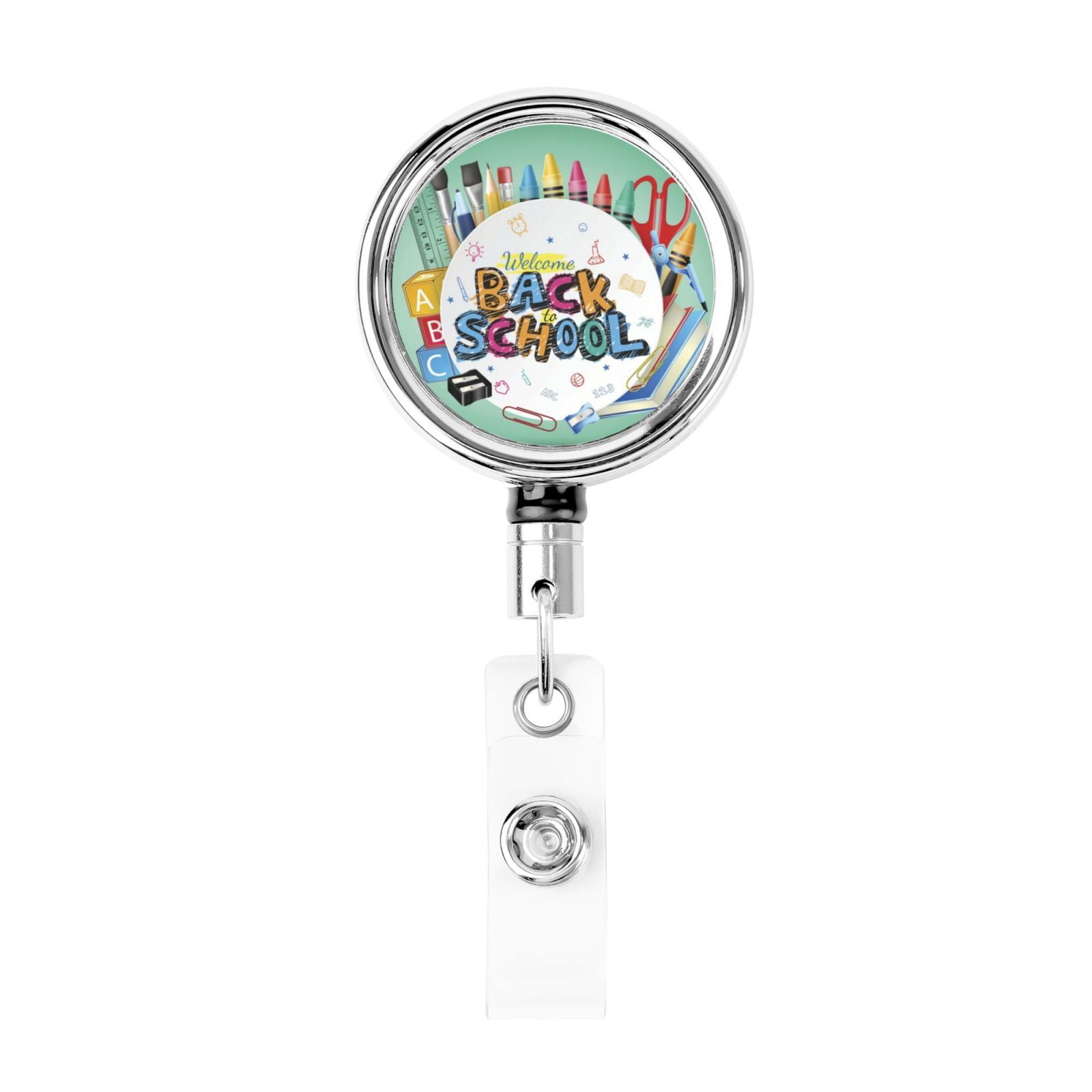 Welcome Back To School First Day Badge Reel Retractable Badge Holder ID ...