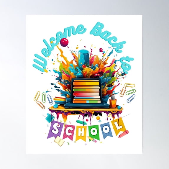 Welcome Back To School, First Day Of School Poster Wall Art, Modern ...