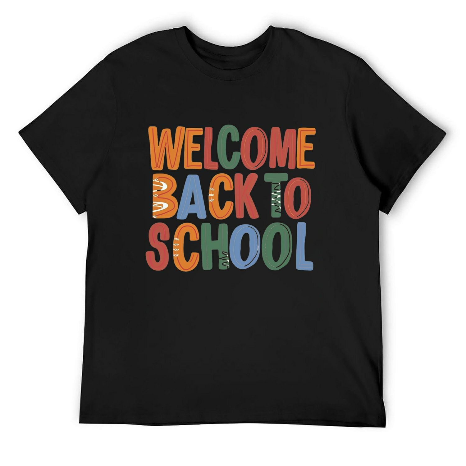Welcome Back To School First Day Of School Teachers Retro Shirts Black ...