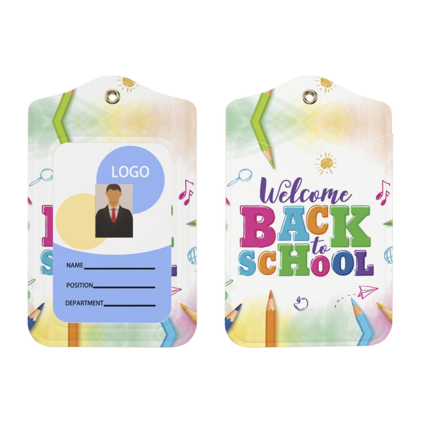 Welcome Back To School First Day Of School Teachers Students Id Card ...