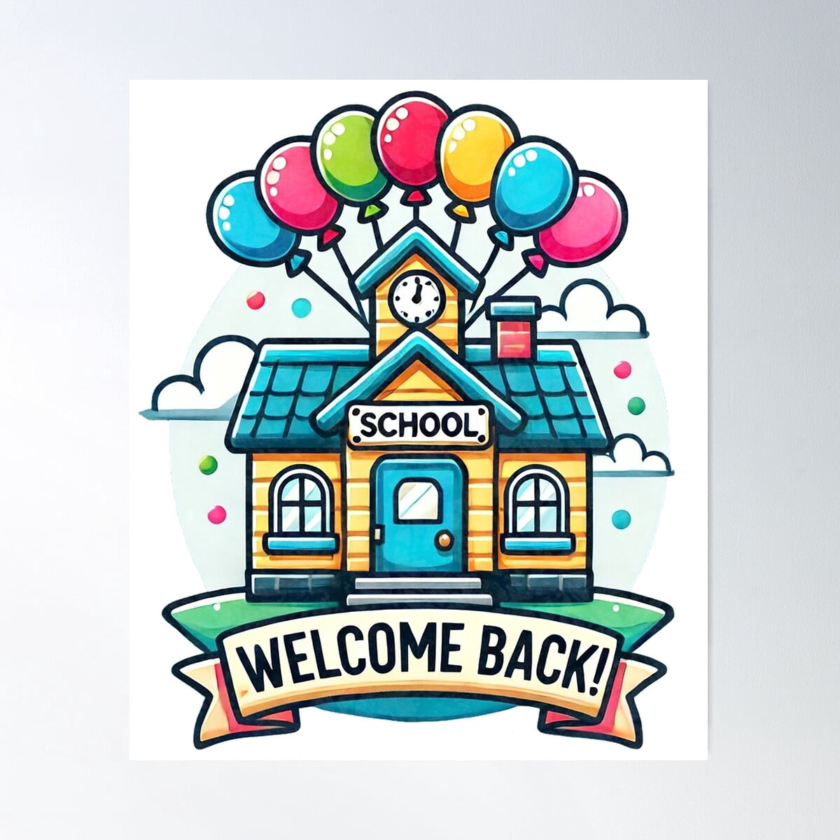 Welcome Back To School! Poster Wall Art, Modern Wall Decor, 24x36 ...