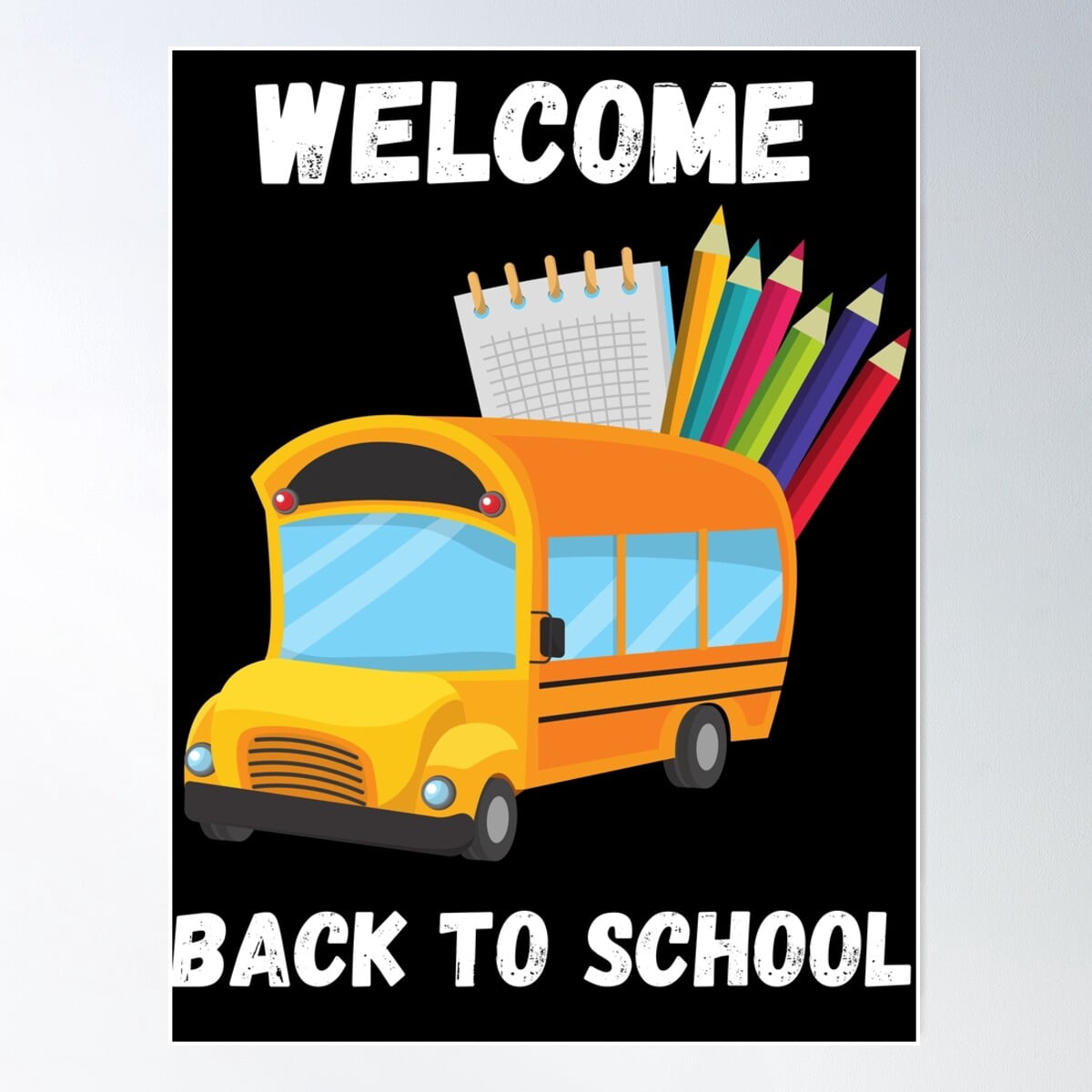 Welcome Back To School Poster Wall Art, Modern Wall Decor For Living ...