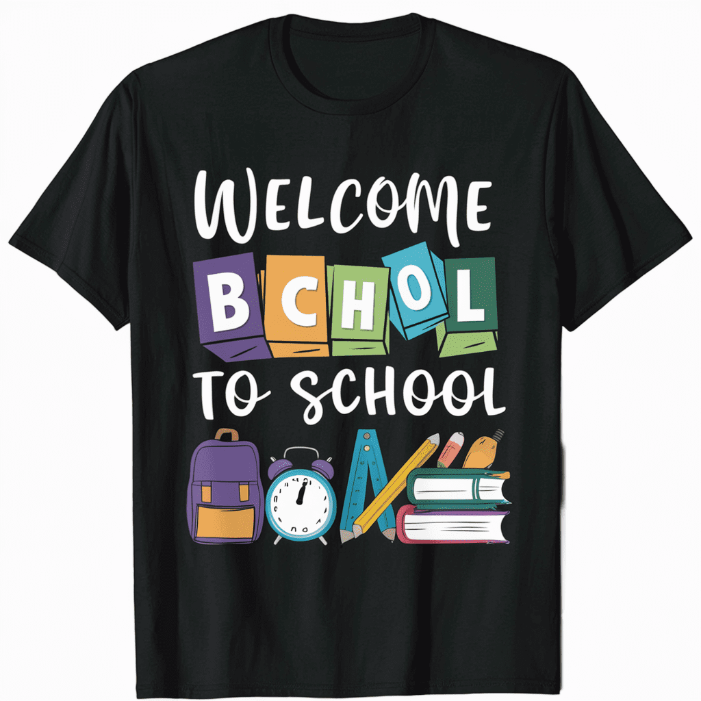 Welcome Back to School 2024 Cute Teachers Students First Day T-Shirt ...