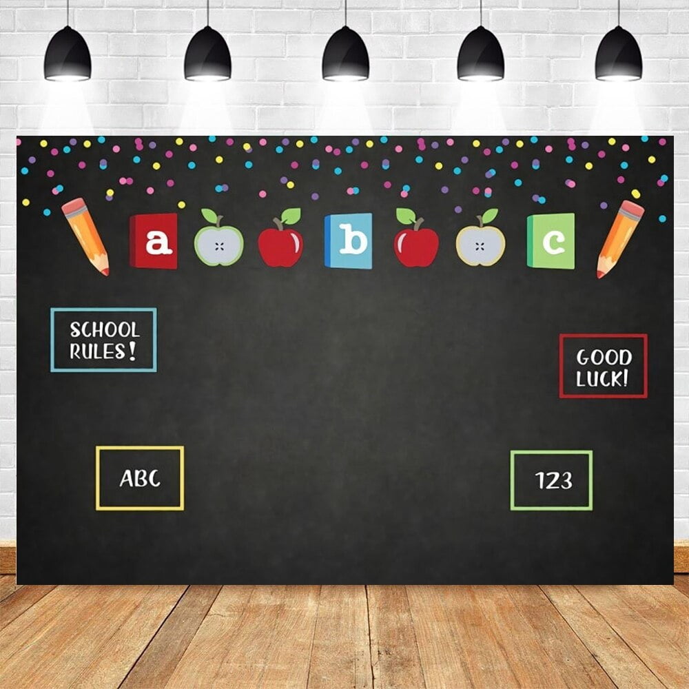 Welcome Back to School Backdrop Blackboard Baby Children Photography ...