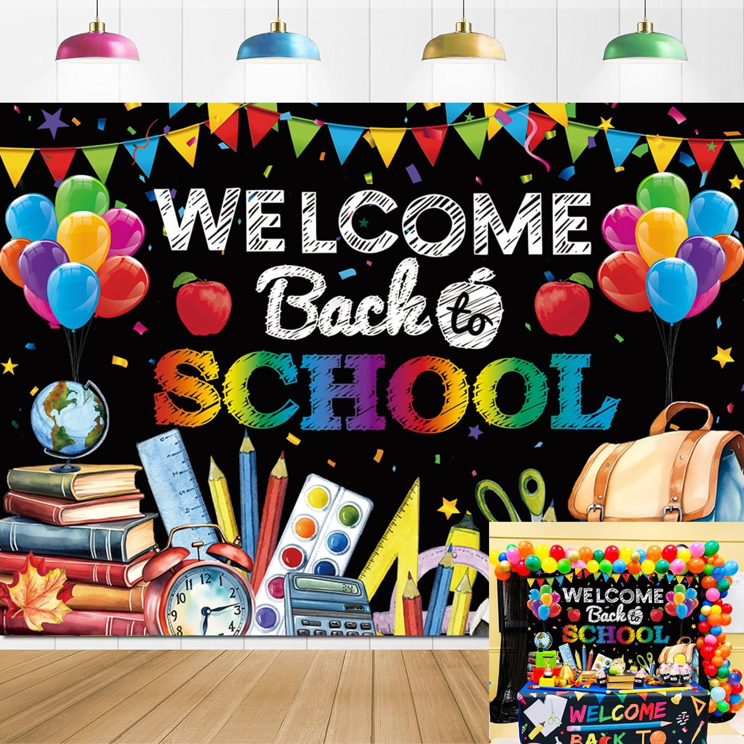 Welcome Back to School Backdrop First Day of School Decorations Student ...