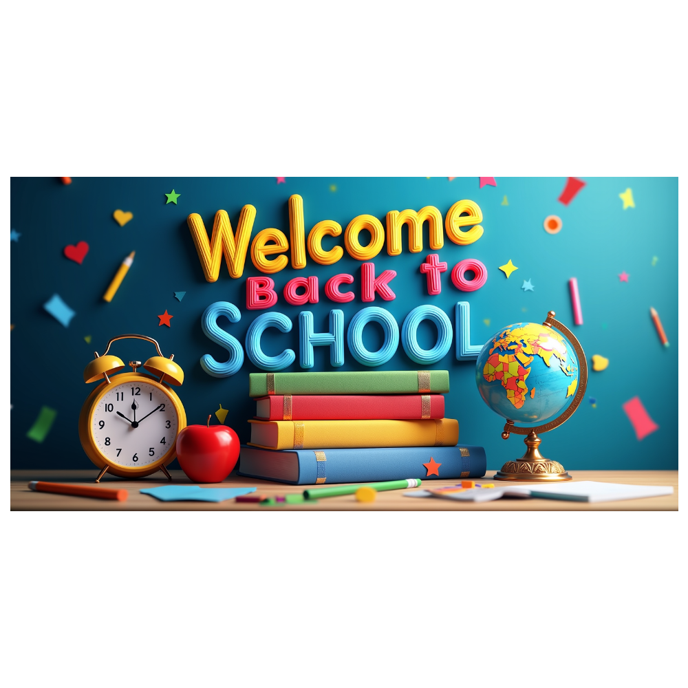 Welcome Back to School Banner Pencil Apple Basketball Decorations ...