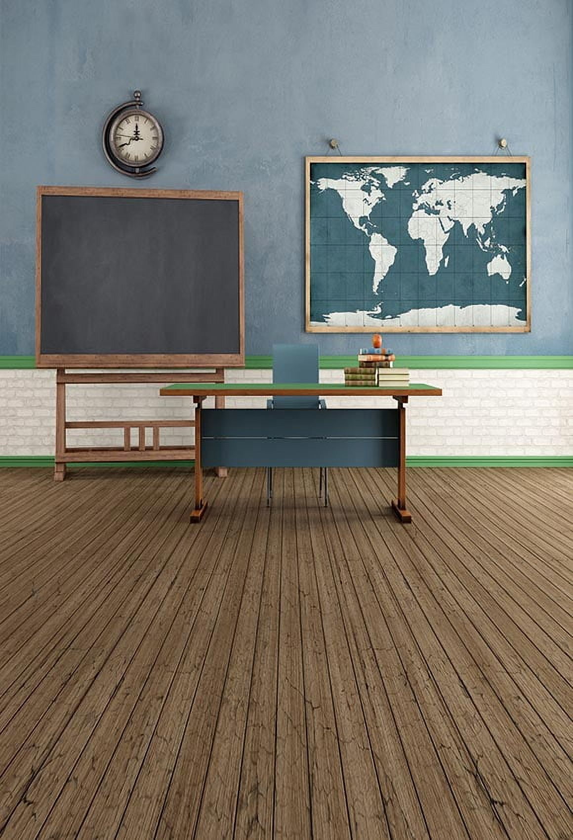 Welcome Back to School Classroom Vintage Desk Blackboard Books ration ...