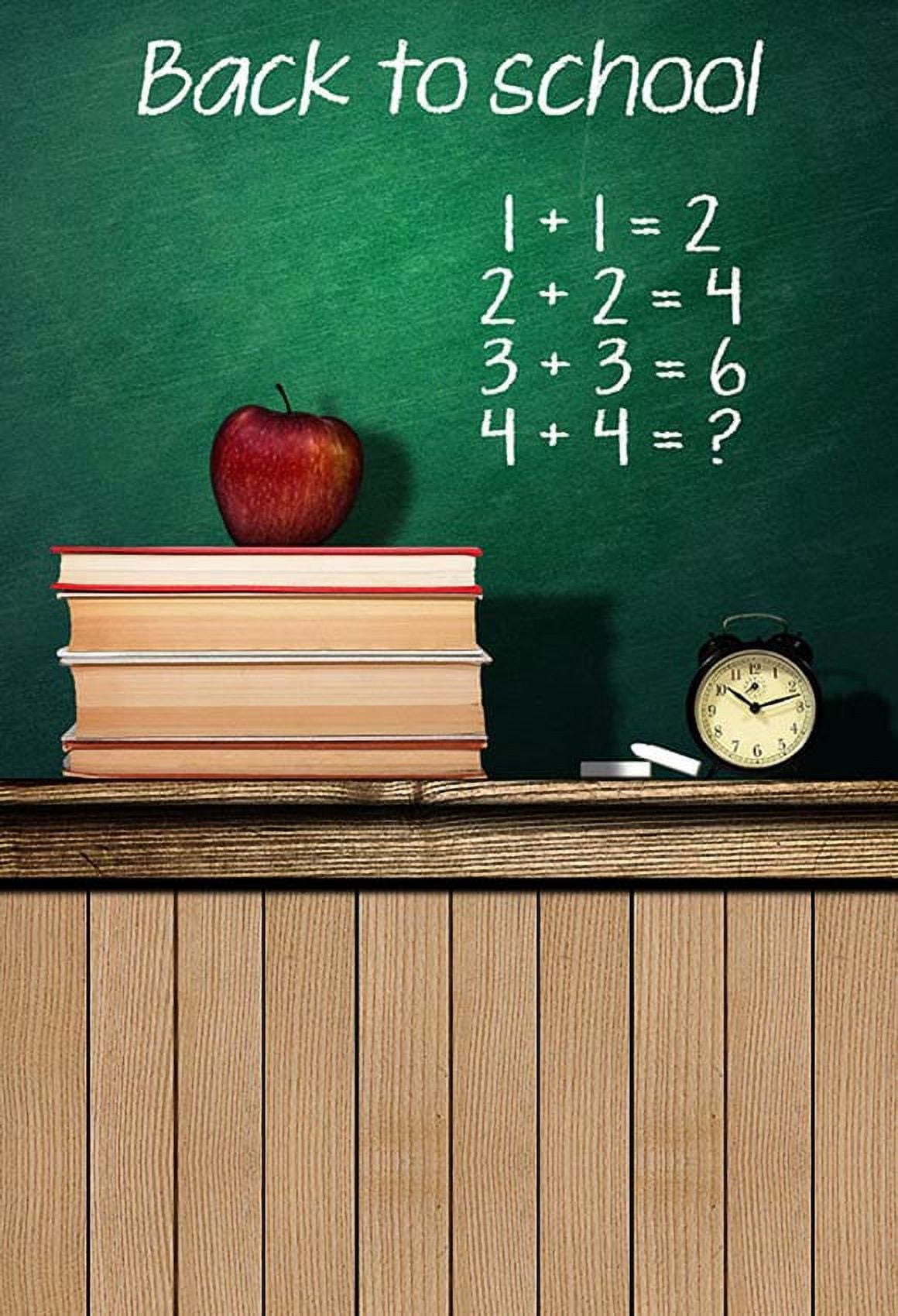 Welcome Back to School Classroom Vintage Desk Blackboard Books ration ...