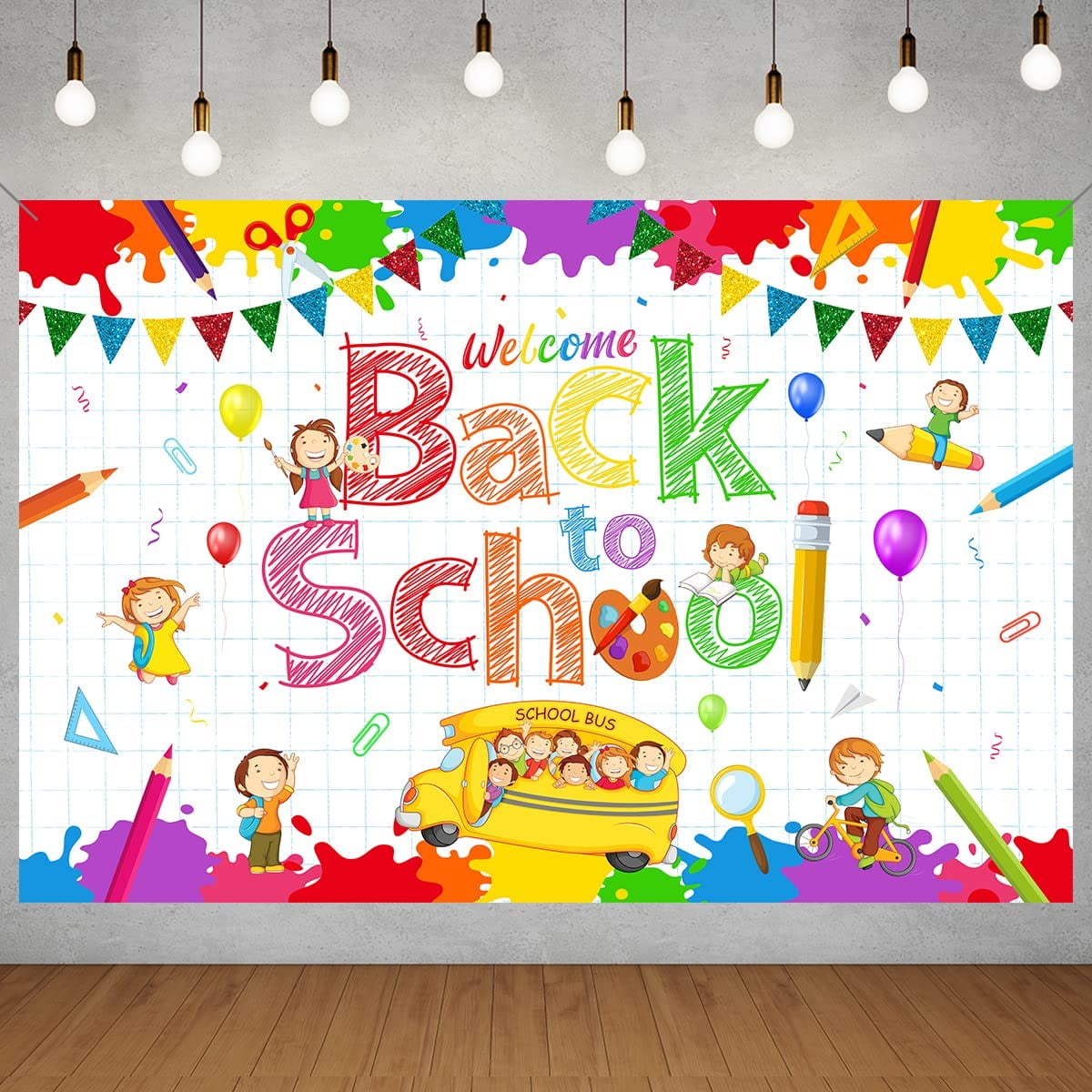 Welcome Back to School Decorations Back to School Background Banner ...