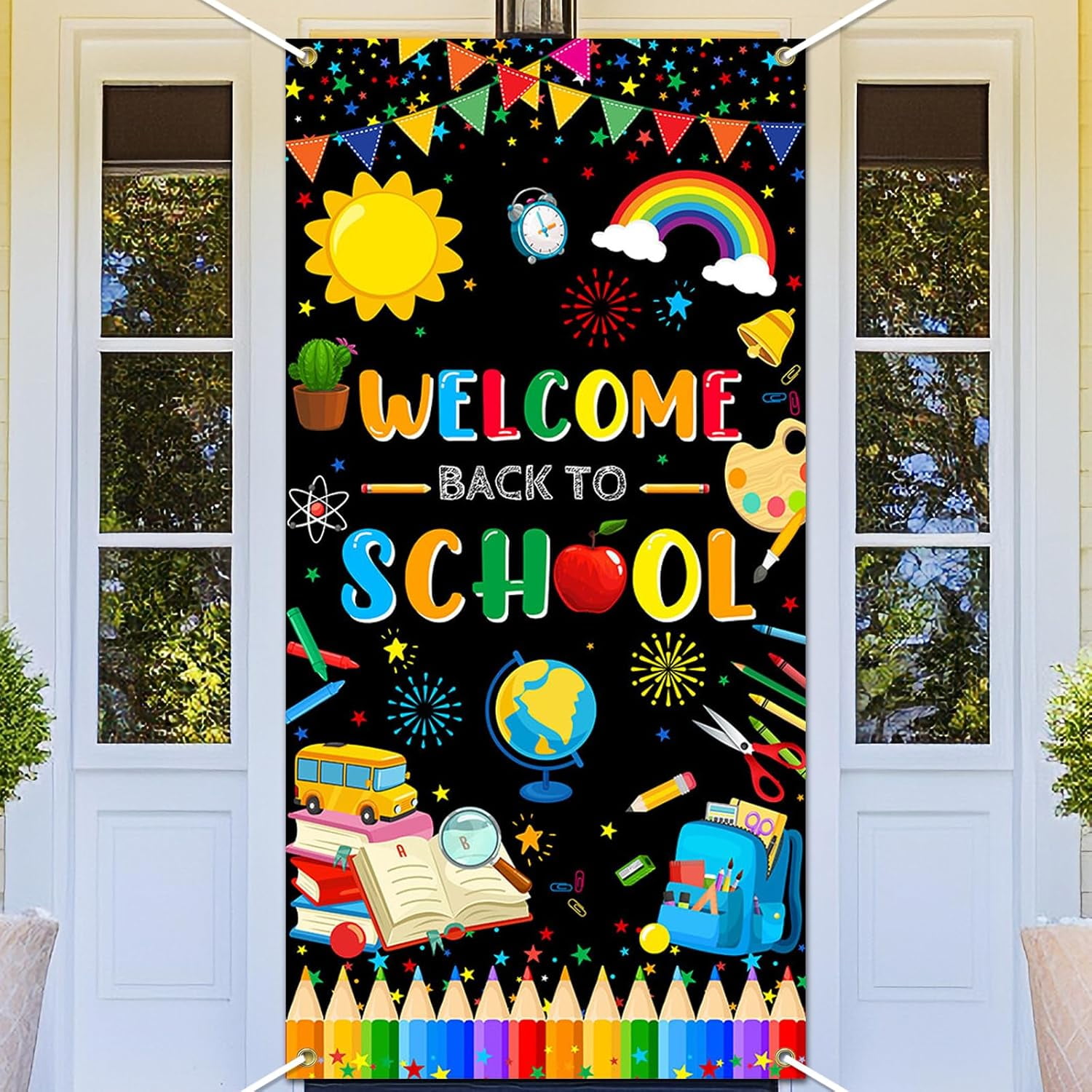 Welcome Back to School Door Cover Back to School Party Banner First Day ...