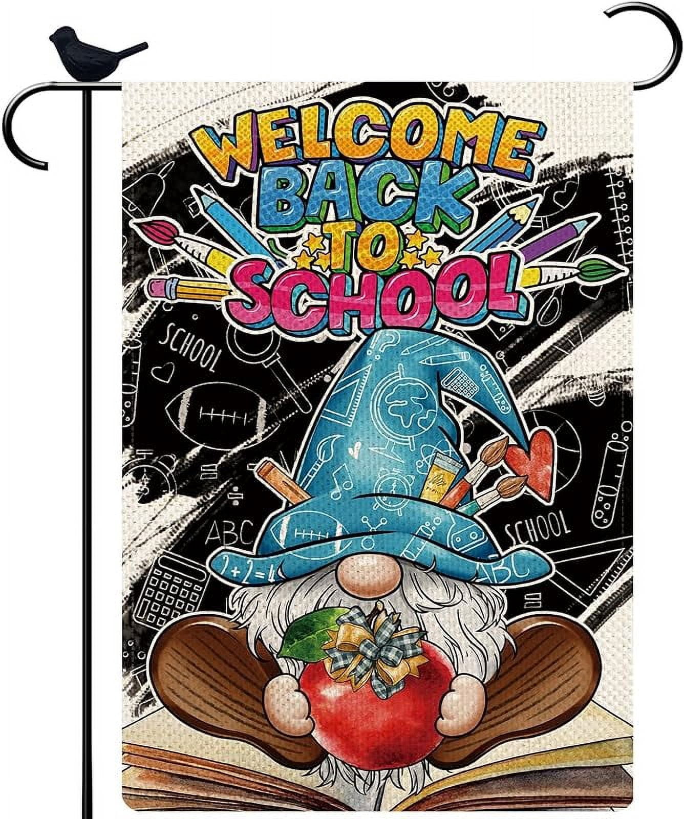 Welcome Back to School Garden Flag Dwarf Garden Flag Vertical Double ...
