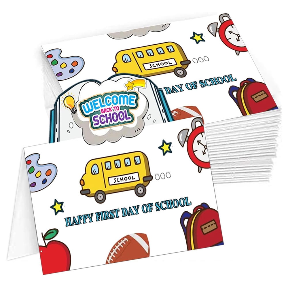 Welcome Back to School Greeting Card,15pcs First Day at School Card ...