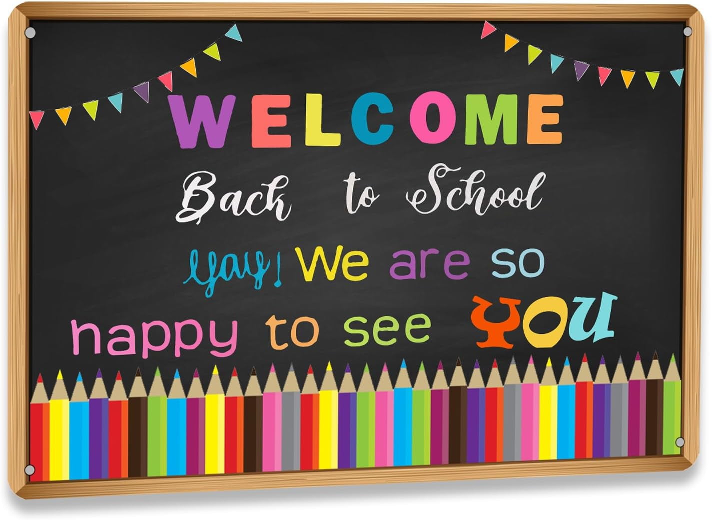 AociSuki Welcome Back to School Metal Sign School Classroom Indoor and ...