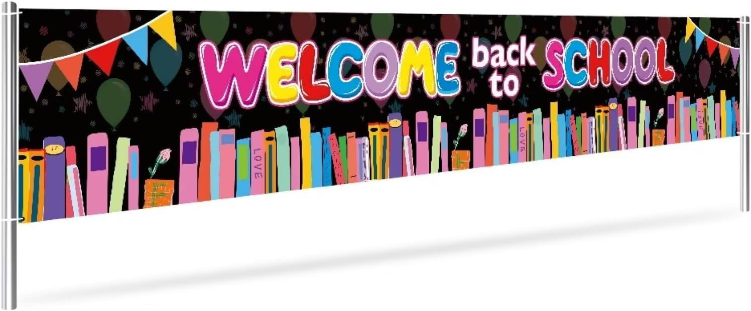 Welcome Back to School Outside Sign 24 X 71 inch Large Welcome Back to ...