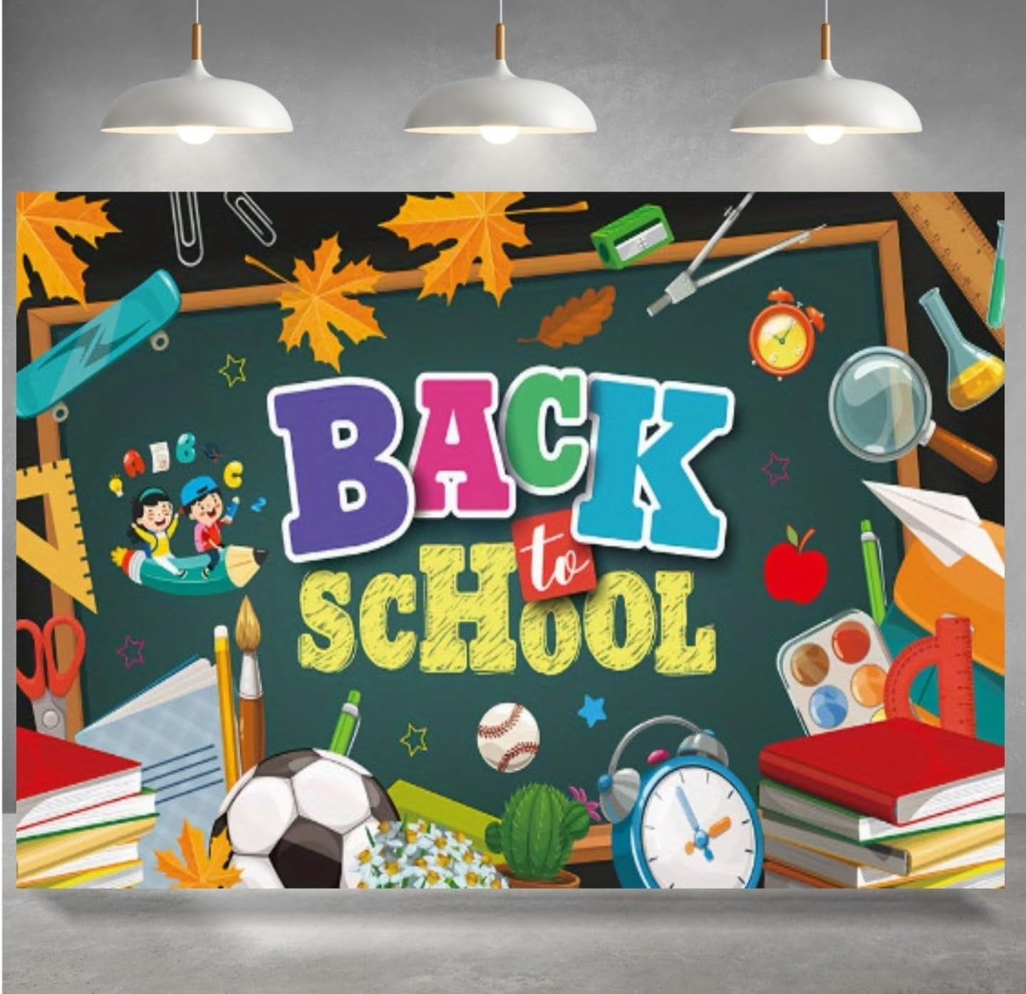 Welcome Back to School Perfect Backdrop Brightly Colored First Day ...