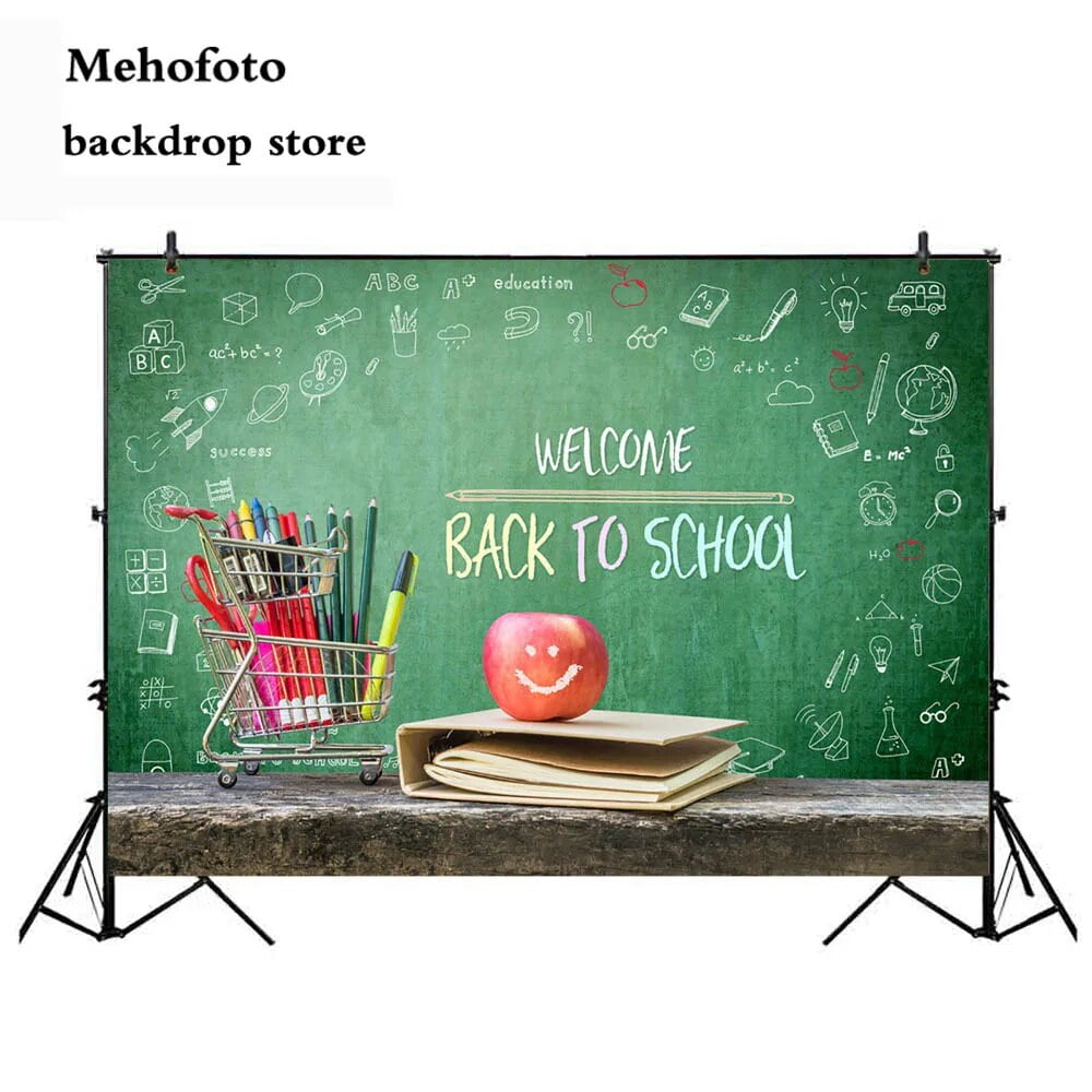 Welcome Back to School Photo Backdrops for Photography Pens and Books ...