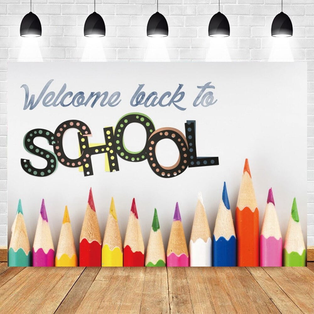 Welcome Back to School Photography Backdrop Blackboard for Kids Party ...
