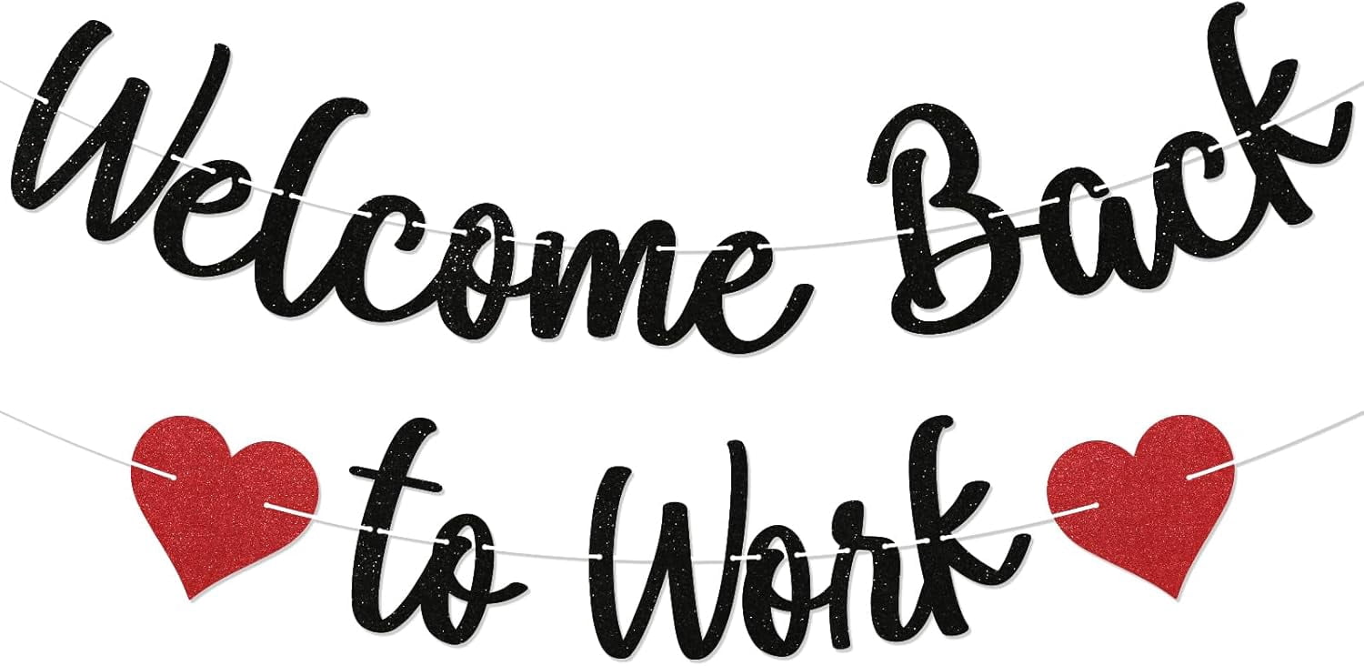 Welcome Back to Work Banner - Works Anniversary Party Decor, Back To ...