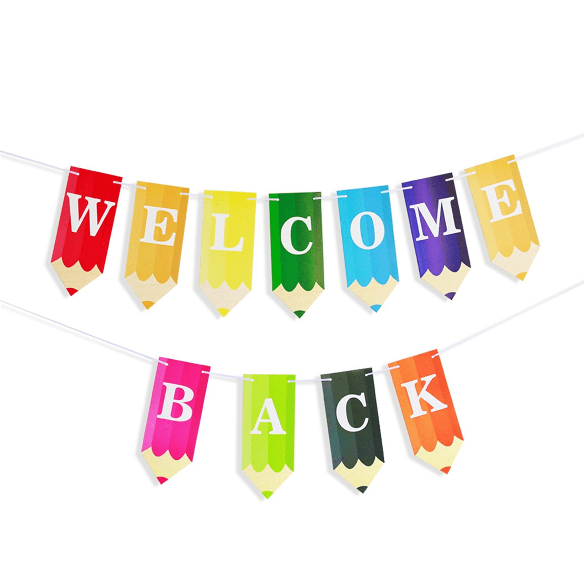 Welcome Backe Pencil Letter Banner for the Opening Season Classroom ...